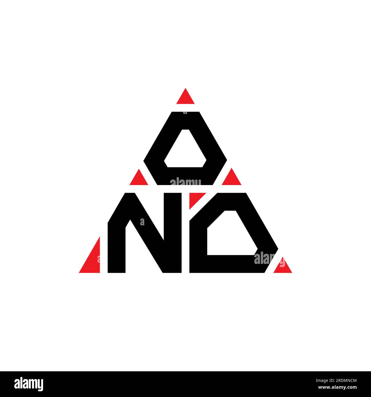 ONO-Logo mit Dreiecksbuchstaben und Dreiecksform. ONO Dreieck Logo ...