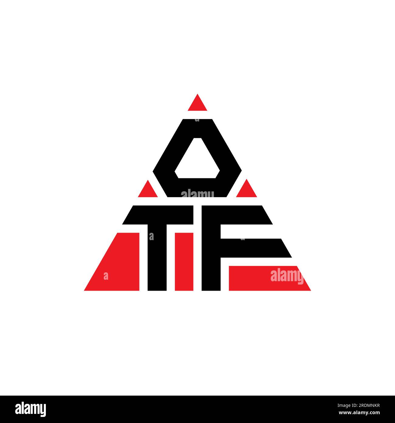 OTF-Logo mit Dreiecksbuchstaben und Dreiecksform. Monogramm mit OTF ...