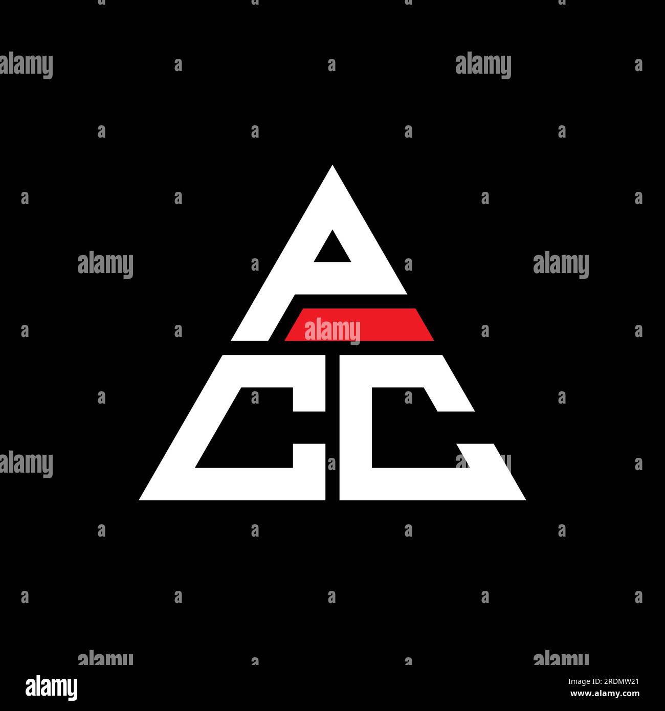 PCC-Logo mit Dreiecksbuchstaben und Dreiecksform. Monogramm mit PCC ...