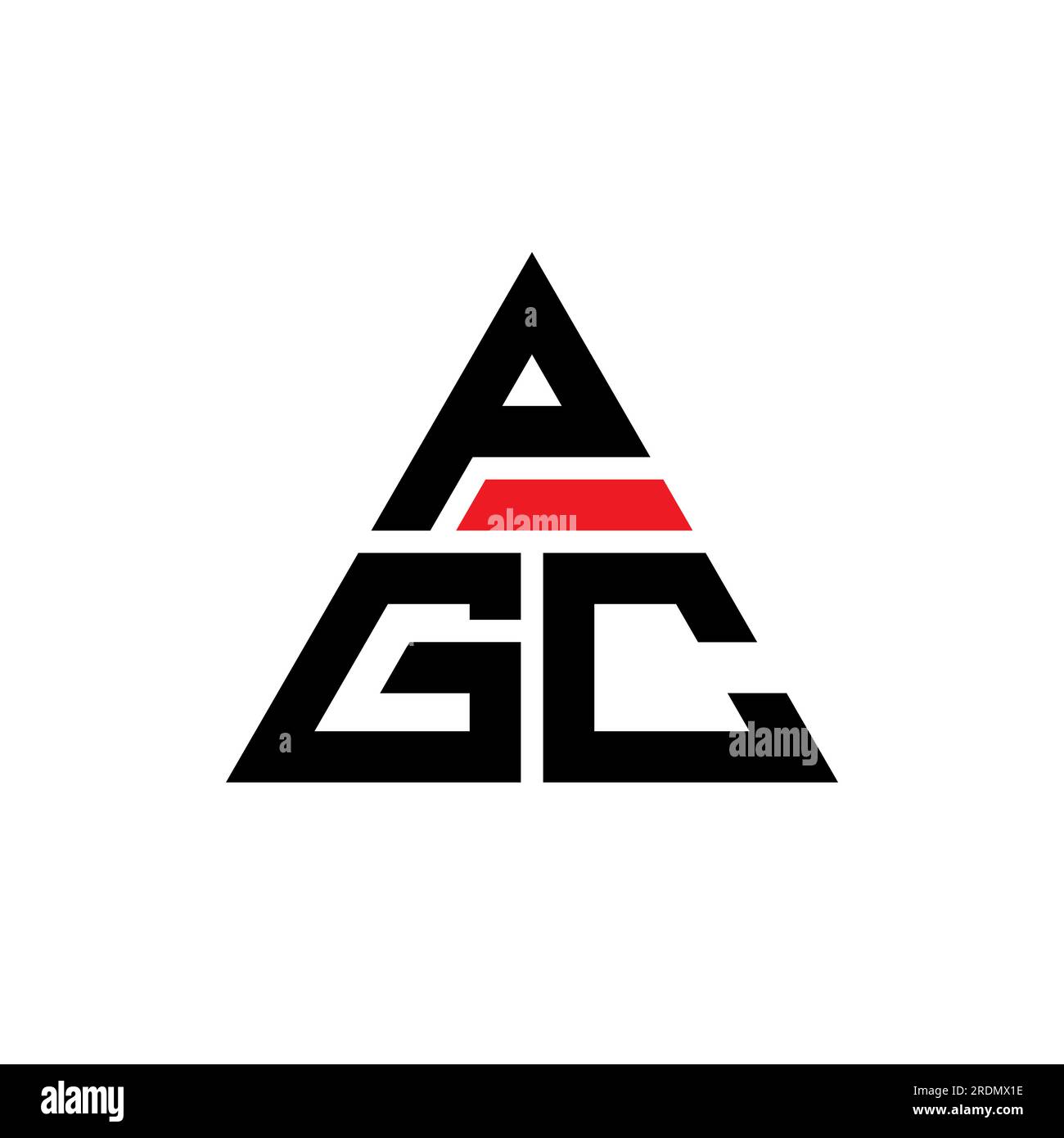 PGC-Logo mit dreieckigem Buchstaben in Dreiecksform. Monogramm mit PGC ...