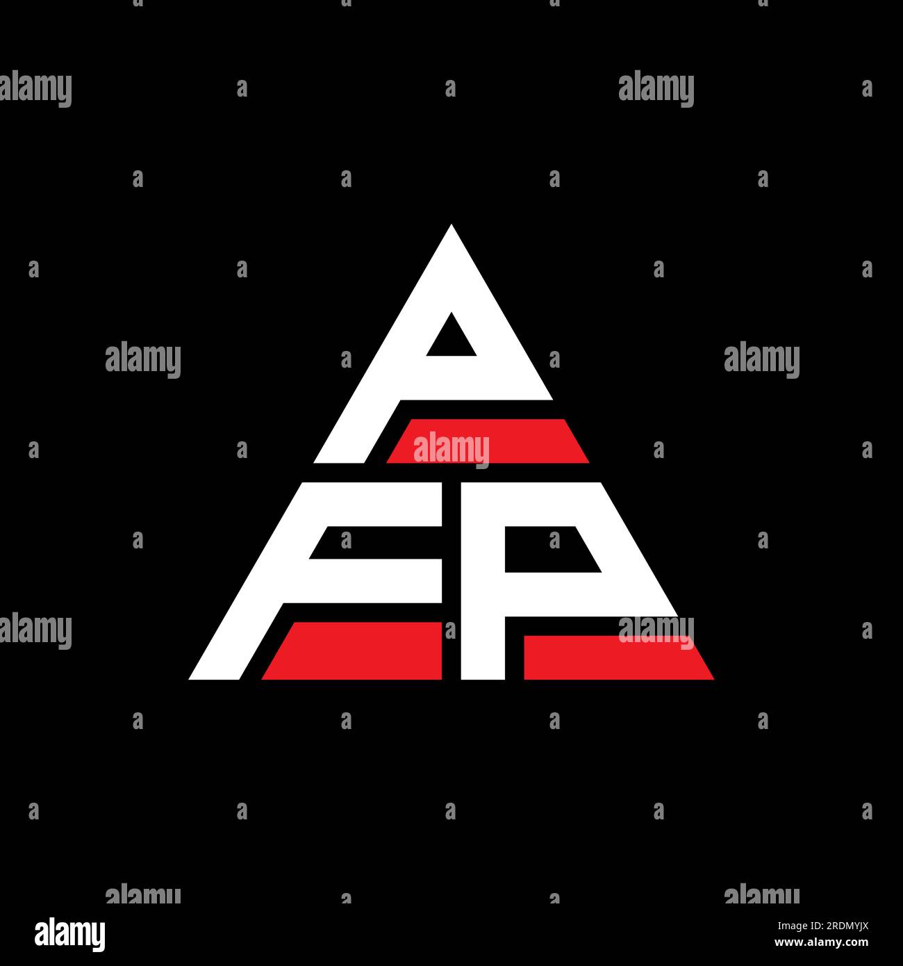 PFP-Logo mit Dreiecksbuchstaben und Dreiecksform. Monogramm mit PFP ...