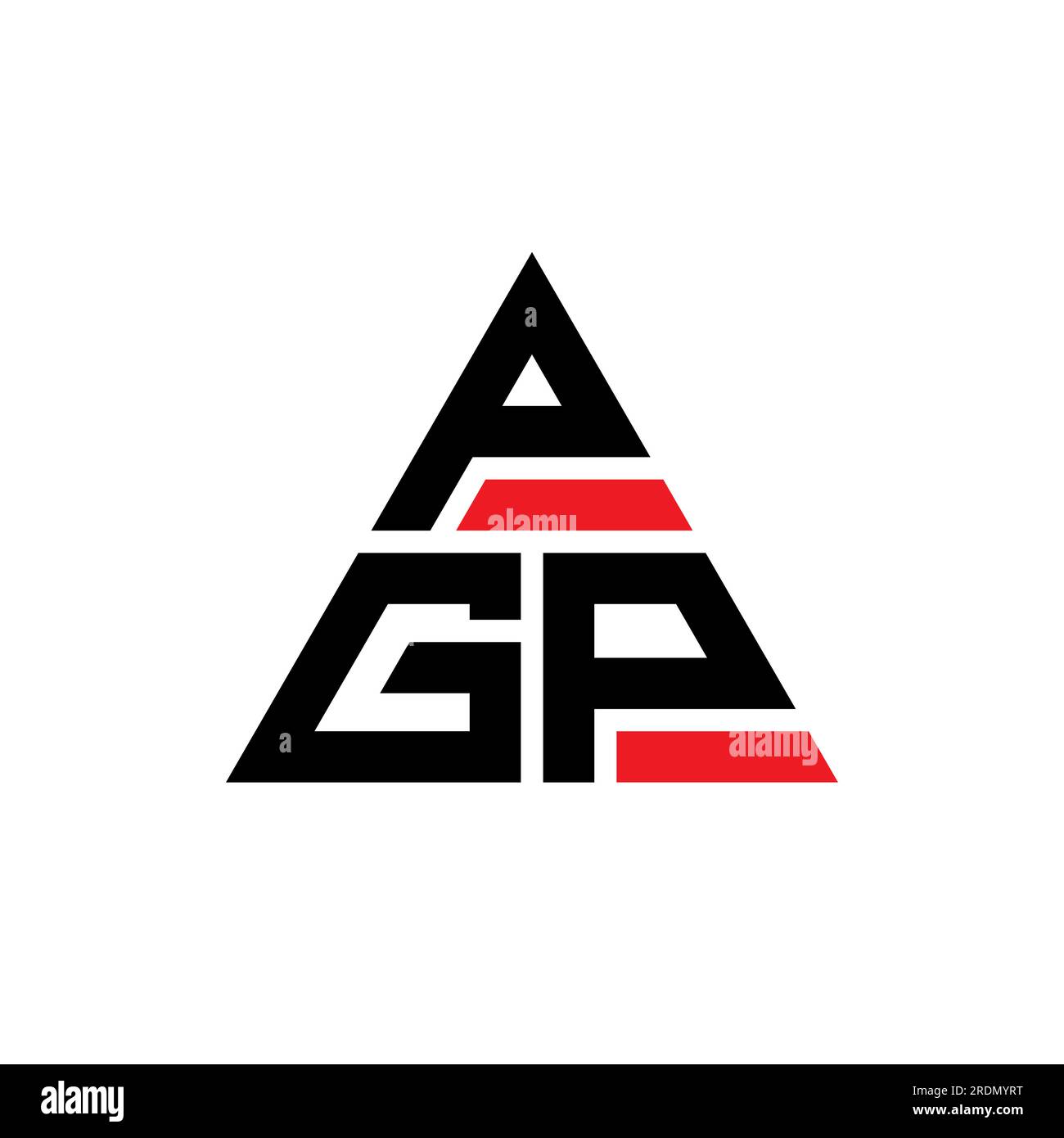 PGP-Logo mit Dreiecksbuchstaben und Dreiecksform. Monogramm mit dem PGP ...