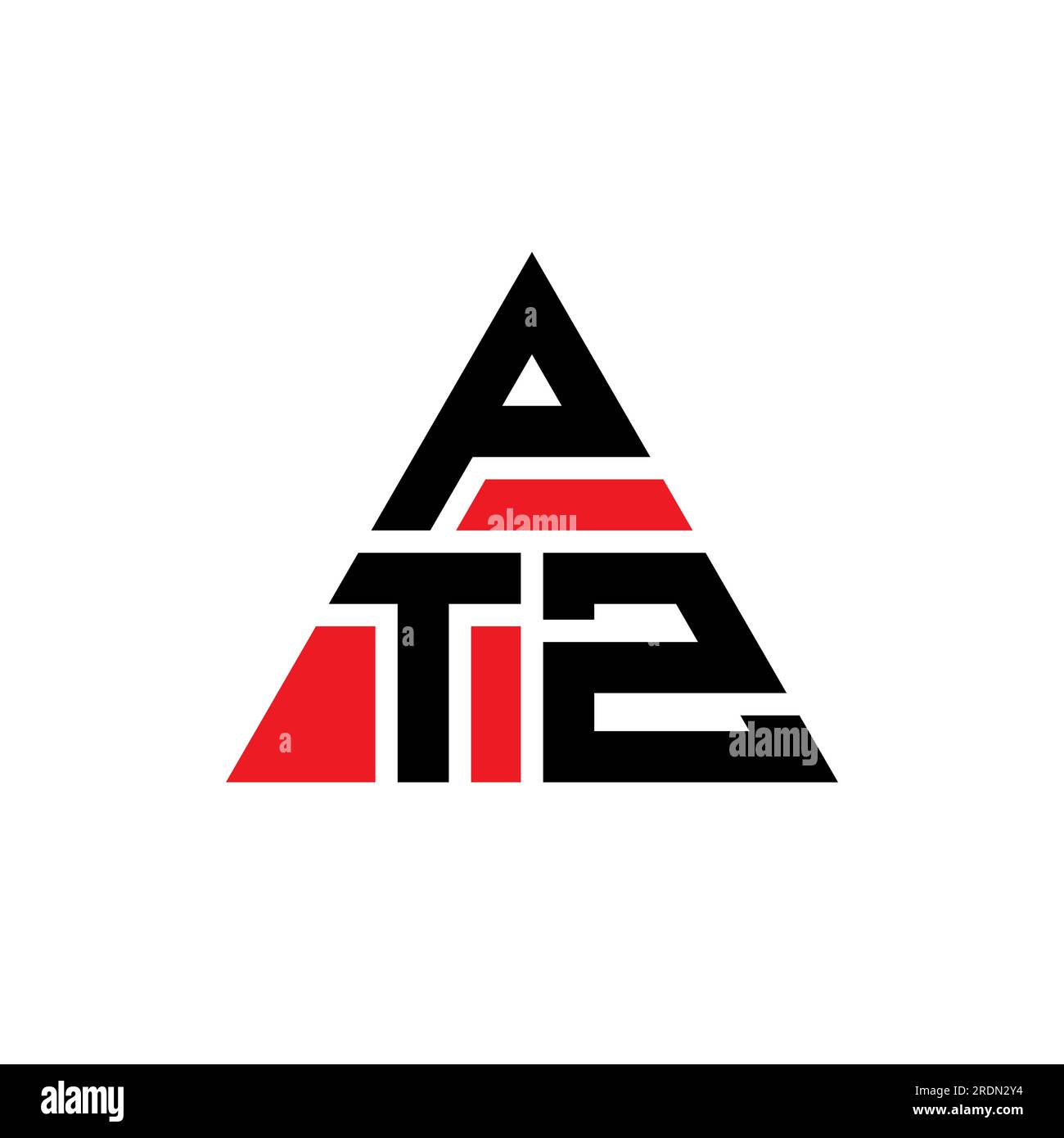 PTZ-Logo mit Dreiecksbuchstaben und Dreiecksform. PTZ-Dreieck-Logo ...