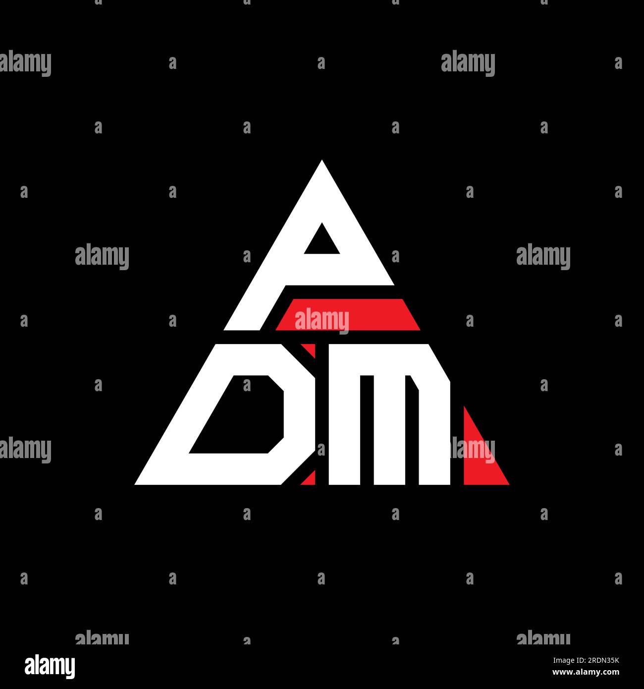 PDM-Logo mit Dreiecksbuchstaben und Dreiecksform. PDM Dreieck Logo ...