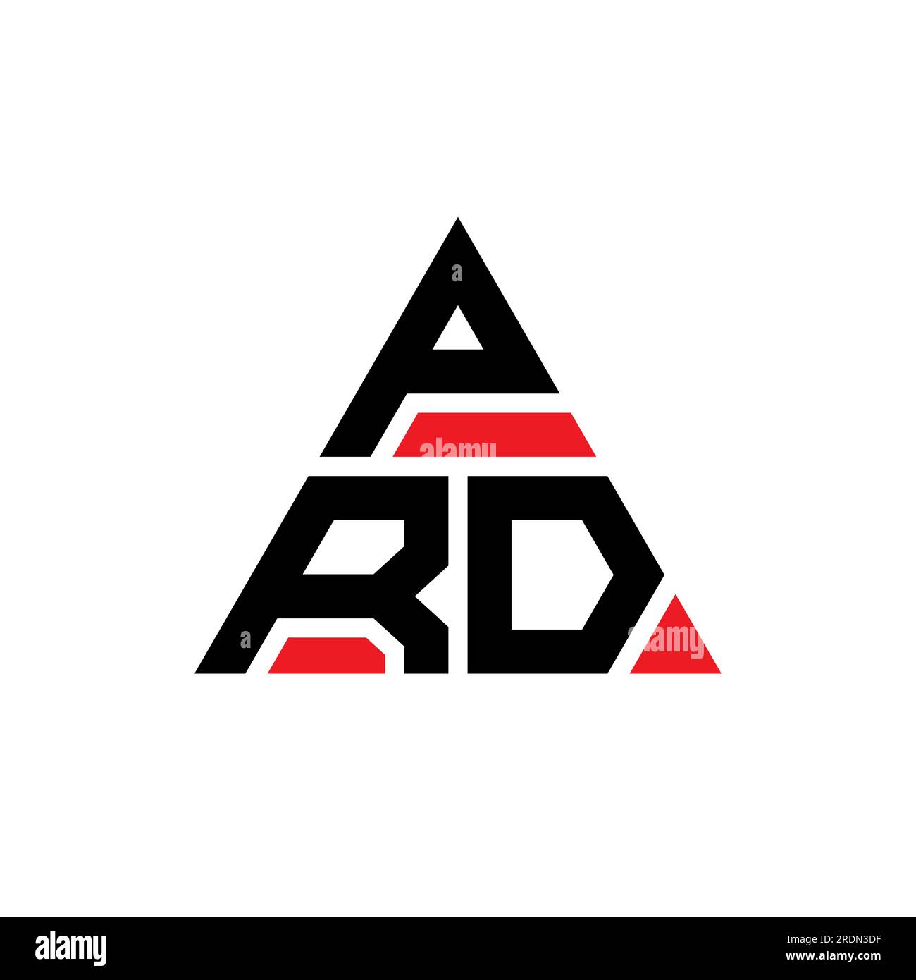 PRD-Logo mit Dreiecksbuchstaben und Dreiecksform. PRD Dreieck-Logo ...