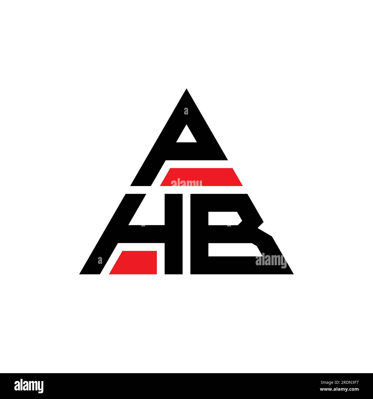 PHB-Logo mit Dreiecksbuchstaben und Dreiecksform. Monogramm mit PHB ...