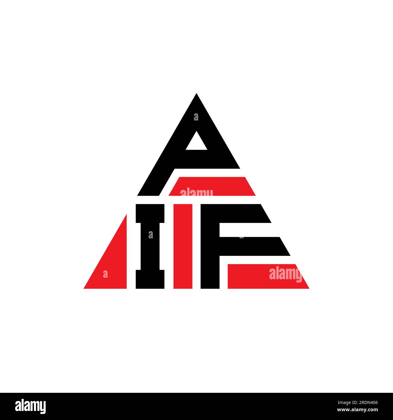 PIF-Logo mit Dreiecksbuchstaben und Dreiecksform. Monogramm mit PIF ...