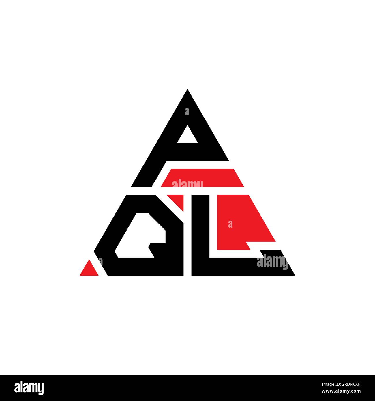 PQL-Logo mit Dreiecksbuchstaben und Dreiecksform. PQL-Dreieck-Logo ...