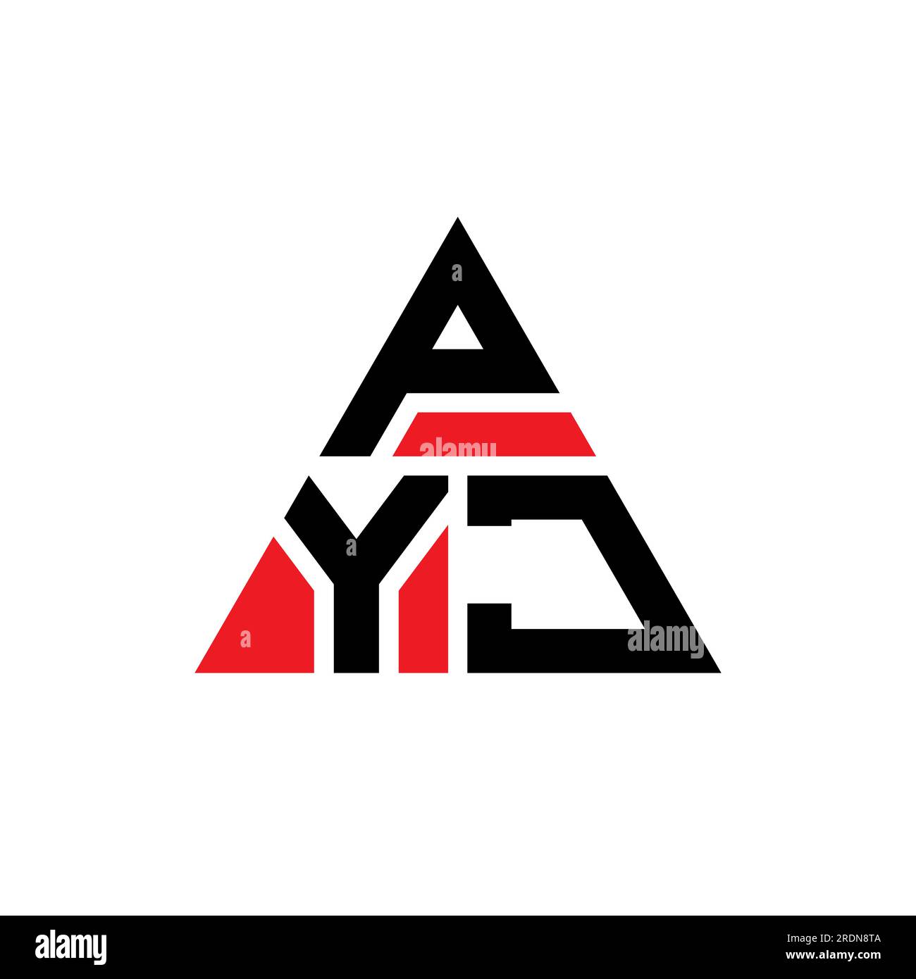 PYJ-Logo mit dreieckigem Buchstaben in Dreiecksform. Monogramm mit PYJ ...