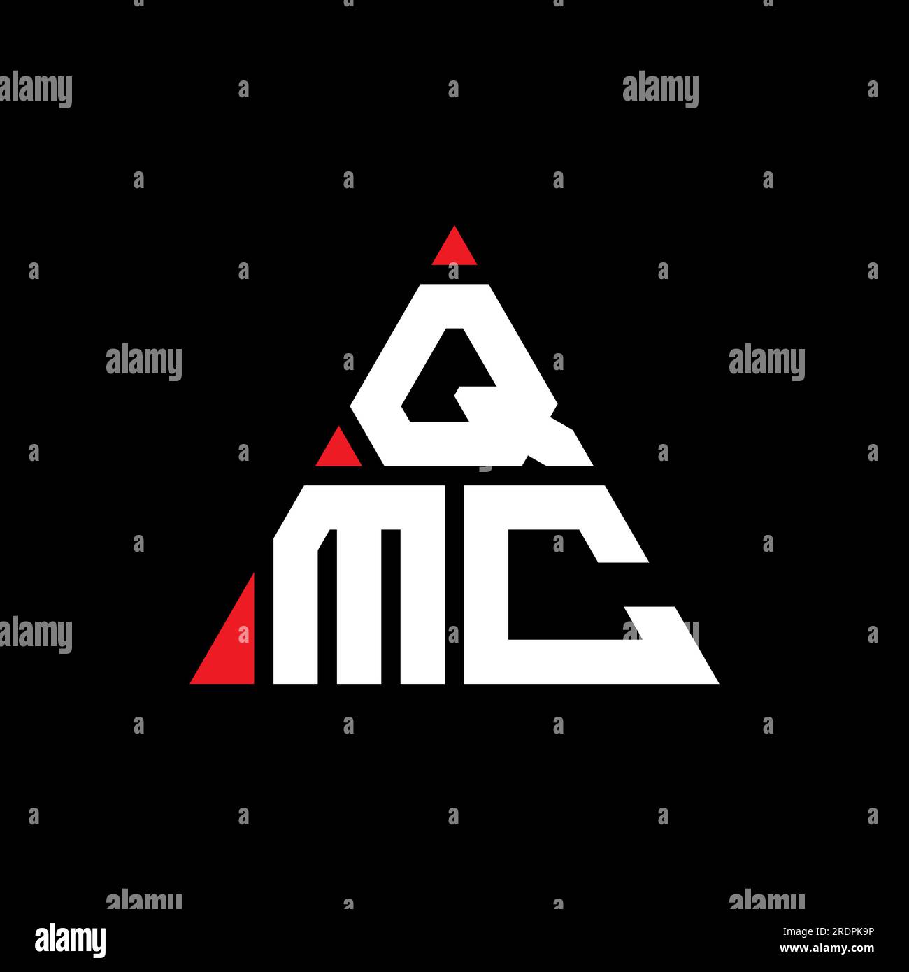 QMC-Logo mit Dreiecksbuchstaben und Dreiecksform. Monogramm mit QMC ...