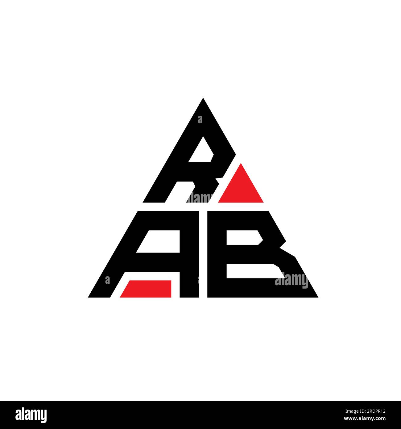 RAB-Logo mit Dreiecksbuchstaben und Dreiecksform. RAB-Dreieck-Logo ...