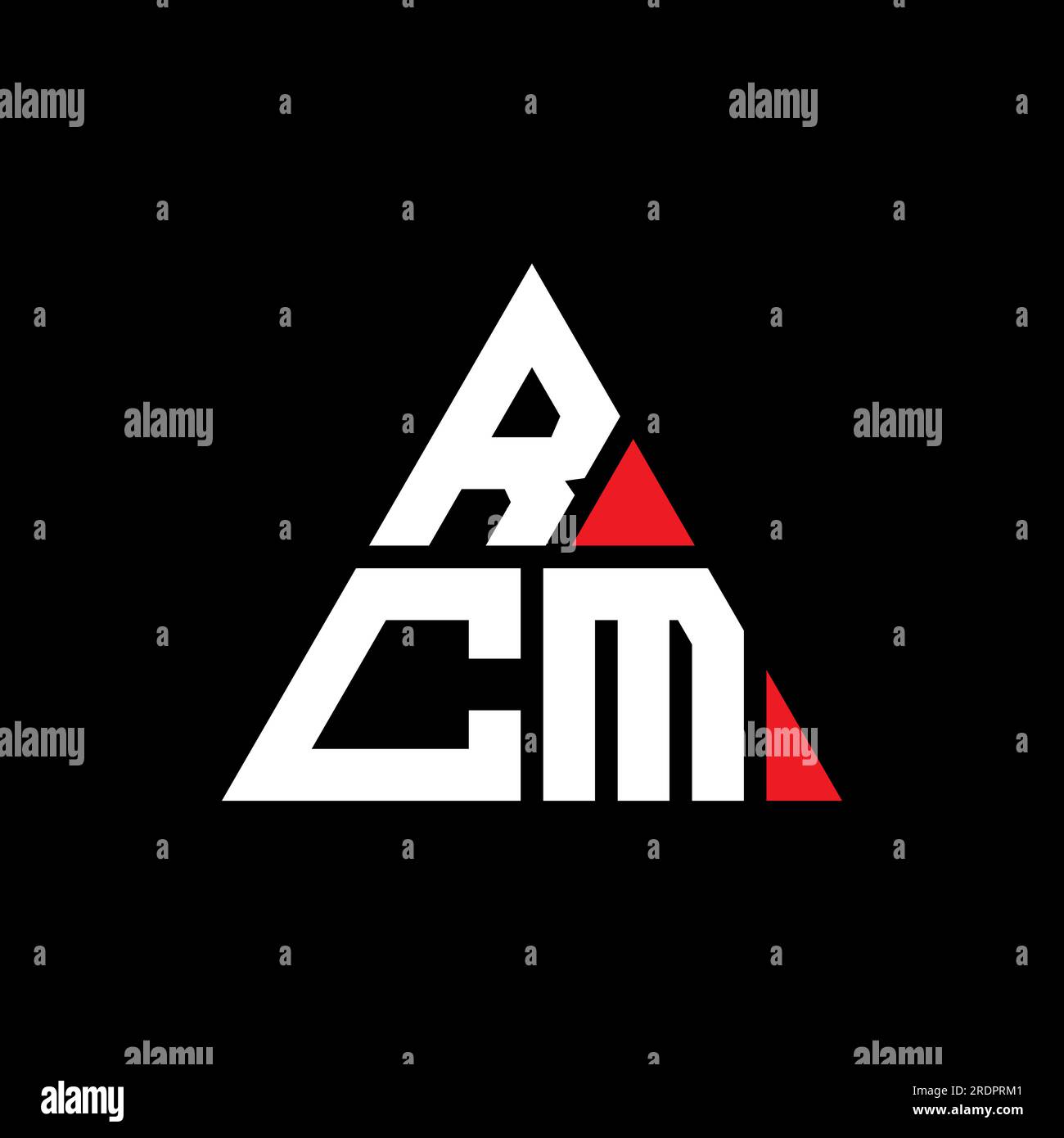 RCM-Logo mit dreieckigem Buchstaben in Dreiecksform. Monogramm mit RCM ...