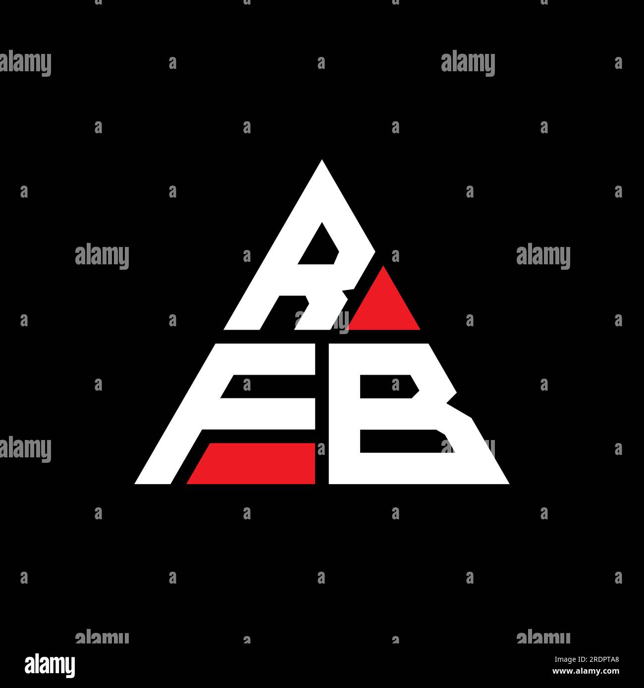 RFB-Logo mit Dreiecksbuchstaben und Dreiecksform. RFB-Dreieck-Logo ...