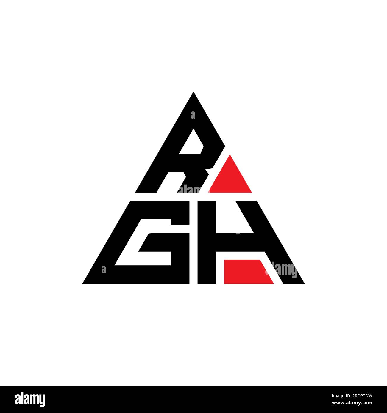 RGH-Logo mit Dreiecksbuchstaben und Dreiecksform. RGH-Dreieck-Logo ...