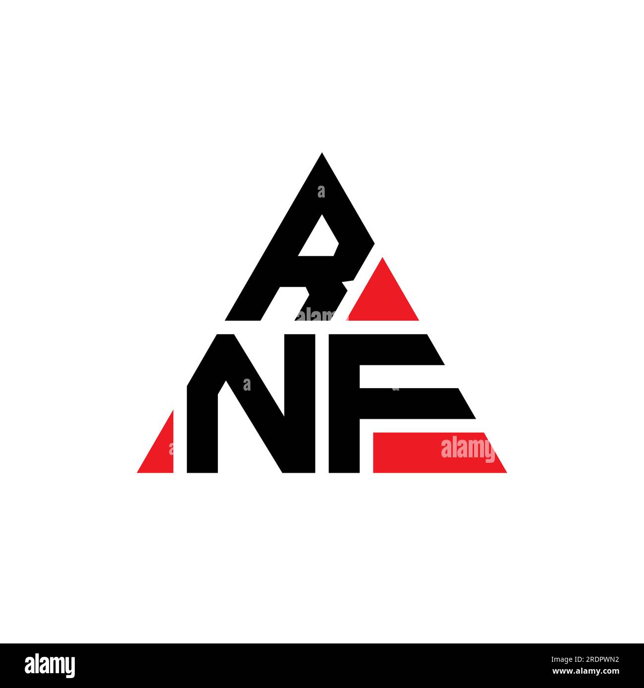 RNF-Logo mit Dreiecksbuchstaben und Dreiecksform. RNF-Dreieck-Logo ...