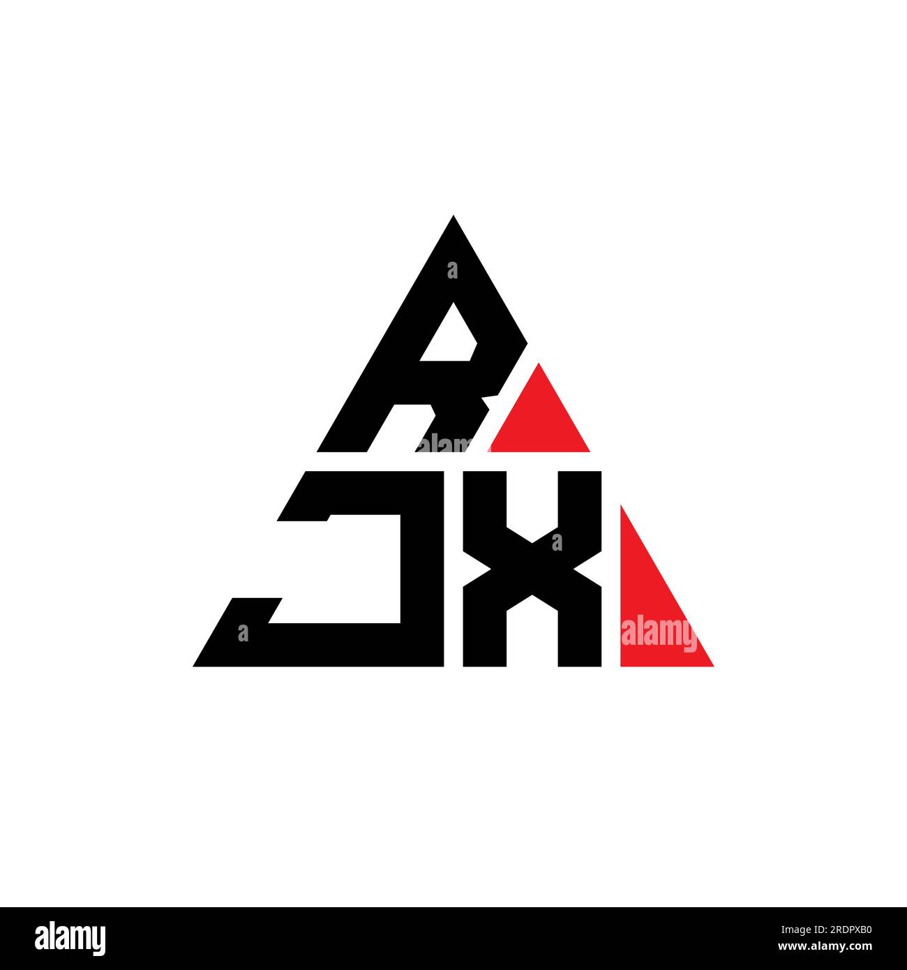 RJX-Logo mit Dreiecksbuchstaben und Dreiecksform. Monogramm mit RJX ...