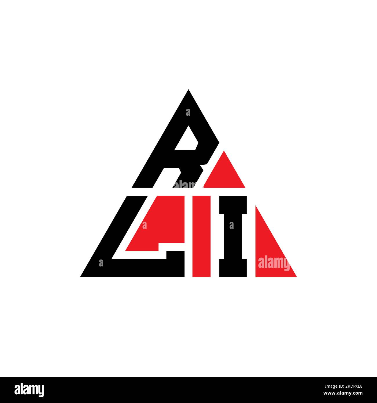 RLI-Logo mit Dreiecksbuchstaben und Dreiecksform. Monogramm mit RLI ...