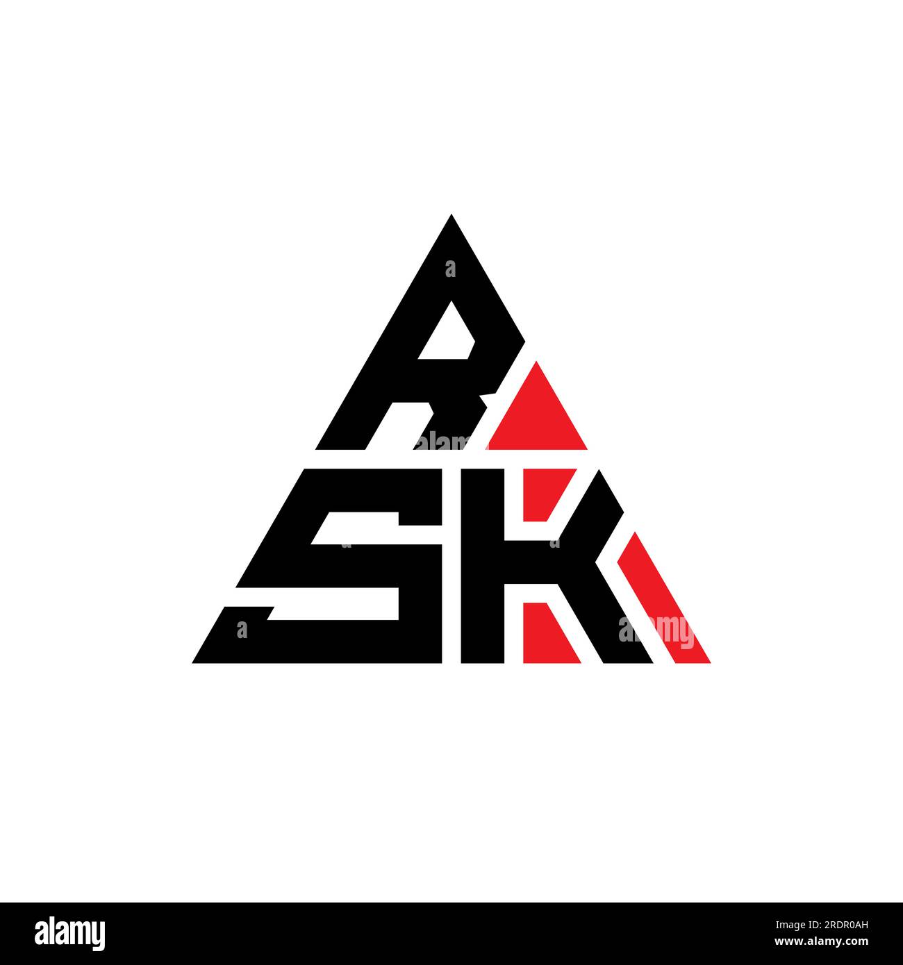 RSK-Logo mit Dreiecksbuchstaben und Dreiecksform. RSK Dreieck-Logo ...