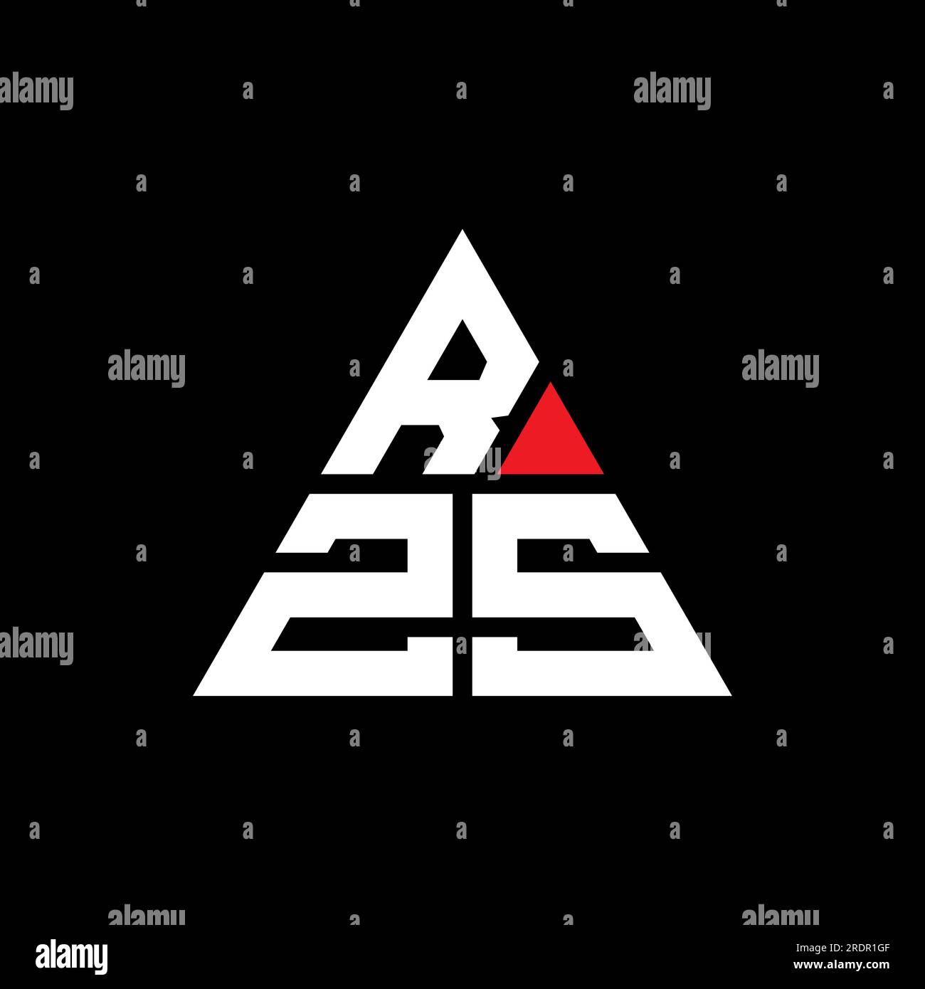 RZS-Logo mit Dreiecksbuchstaben und Dreiecksform. RZS Dreieck Logo ...