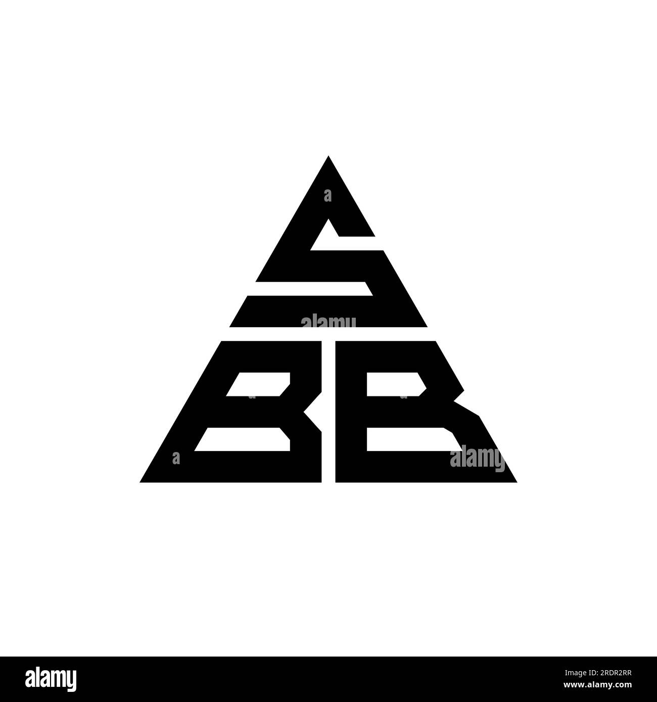 SBB-Logo mit Dreiecksbuchstaben und Dreiecksform. Monogramm mit SBB ...