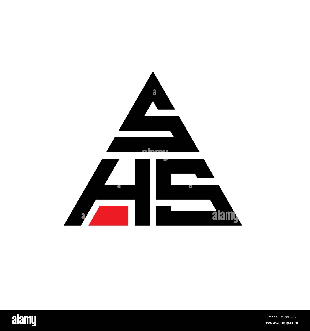 SHS-Logo mit dreieckigem Buchstaben in Dreiecksform. SHS Dreieck Logo Design Monogramm. SHS ...