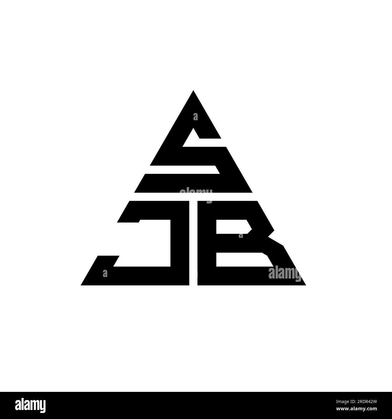 SJB-Logo mit Dreiecksbuchstaben und Dreiecksform. Monogramm mit SJB ...