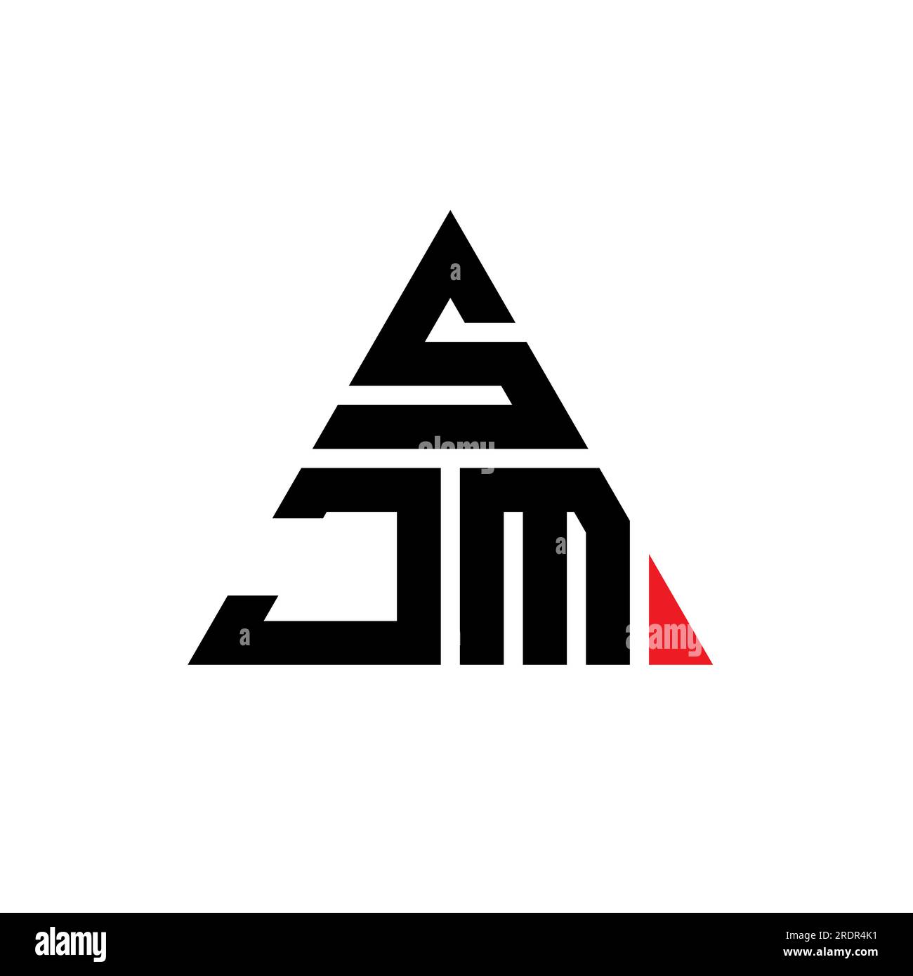SJM-Logo mit Dreiecksbuchstaben und Dreiecksform. SJM-Monogramm mit ...