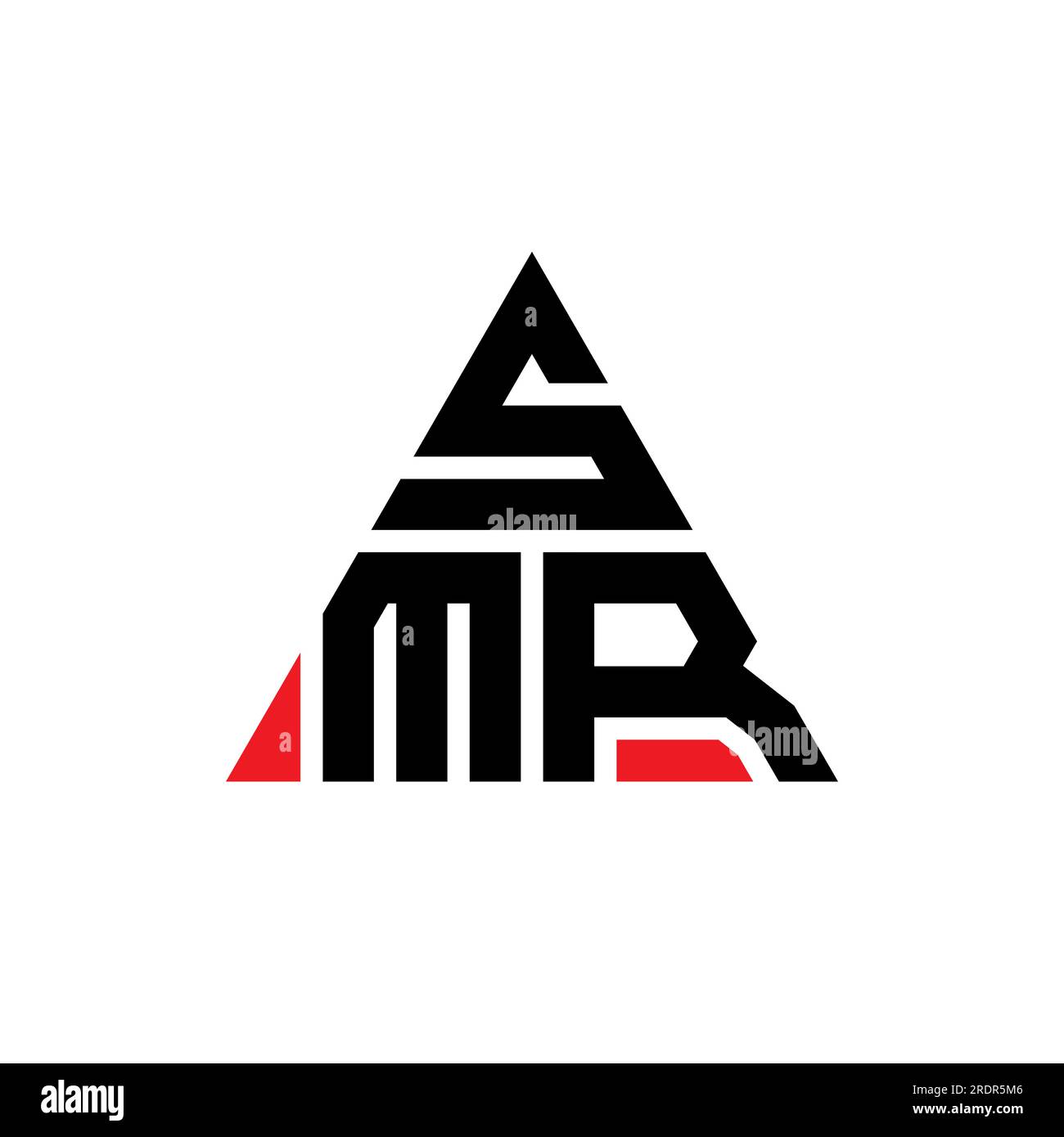 SMR-Logo mit Dreiecksbuchstaben und Dreiecksform. SMR Dreieck Logo ...