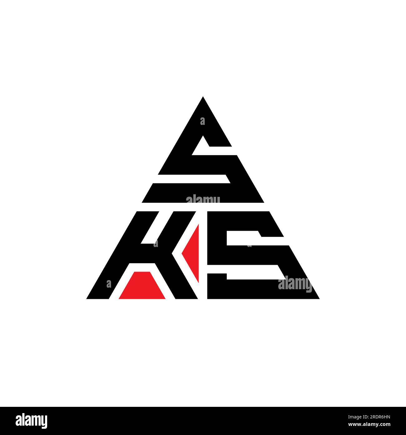 SKS-Logo mit Dreiecksbuchstaben und Dreiecksform. Monogramm mit SKS ...