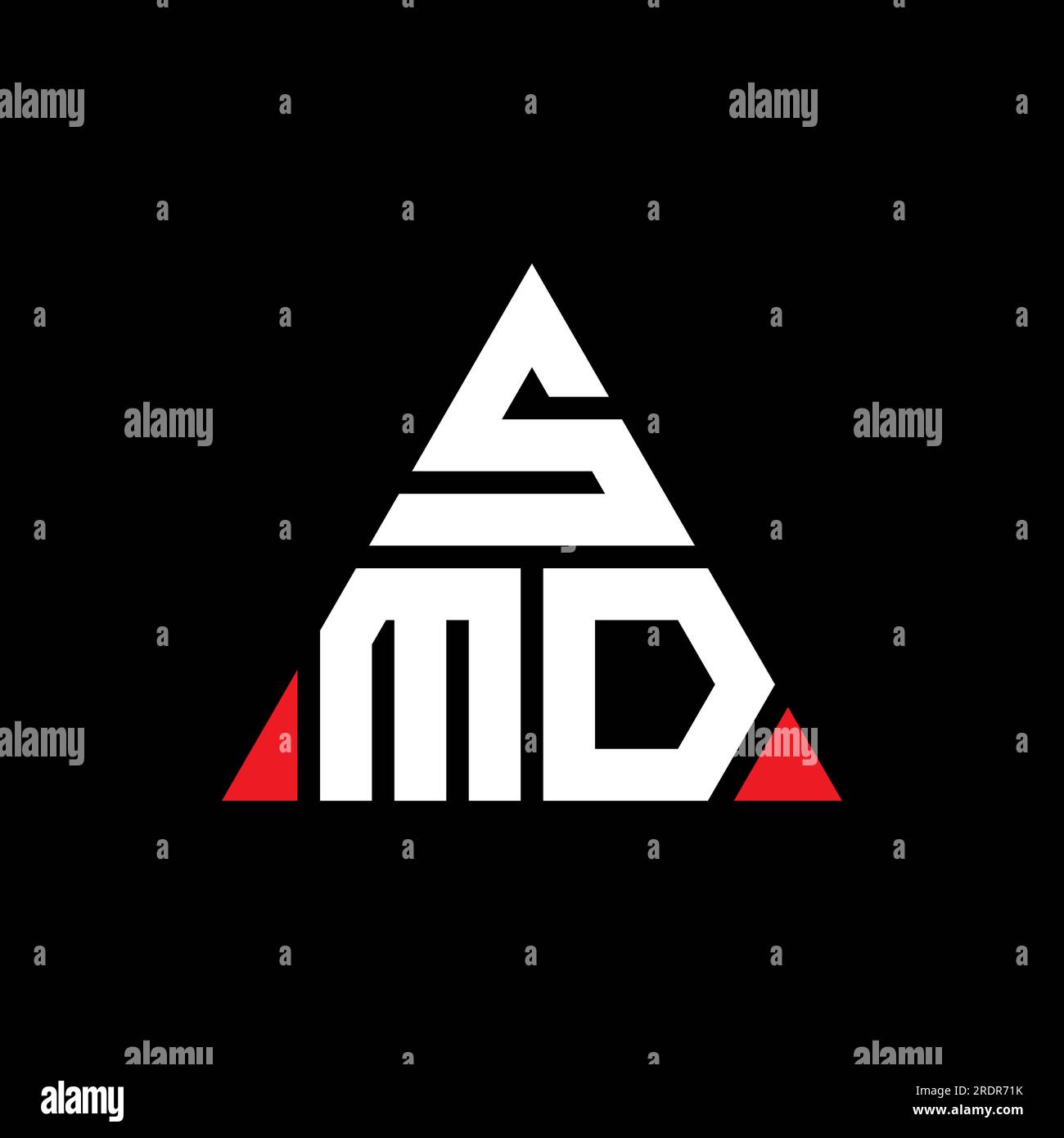 SMD-Logo mit Dreiecksbuchstaben und Dreiecksform. SMD Dreieck Logo ...