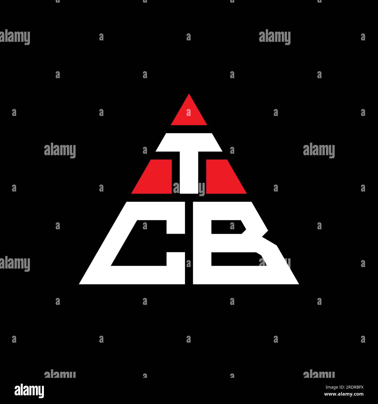 TCB-Logo mit dreieckigem Buchstaben in Dreiecksform. TCB-Dreieck-Logo ...