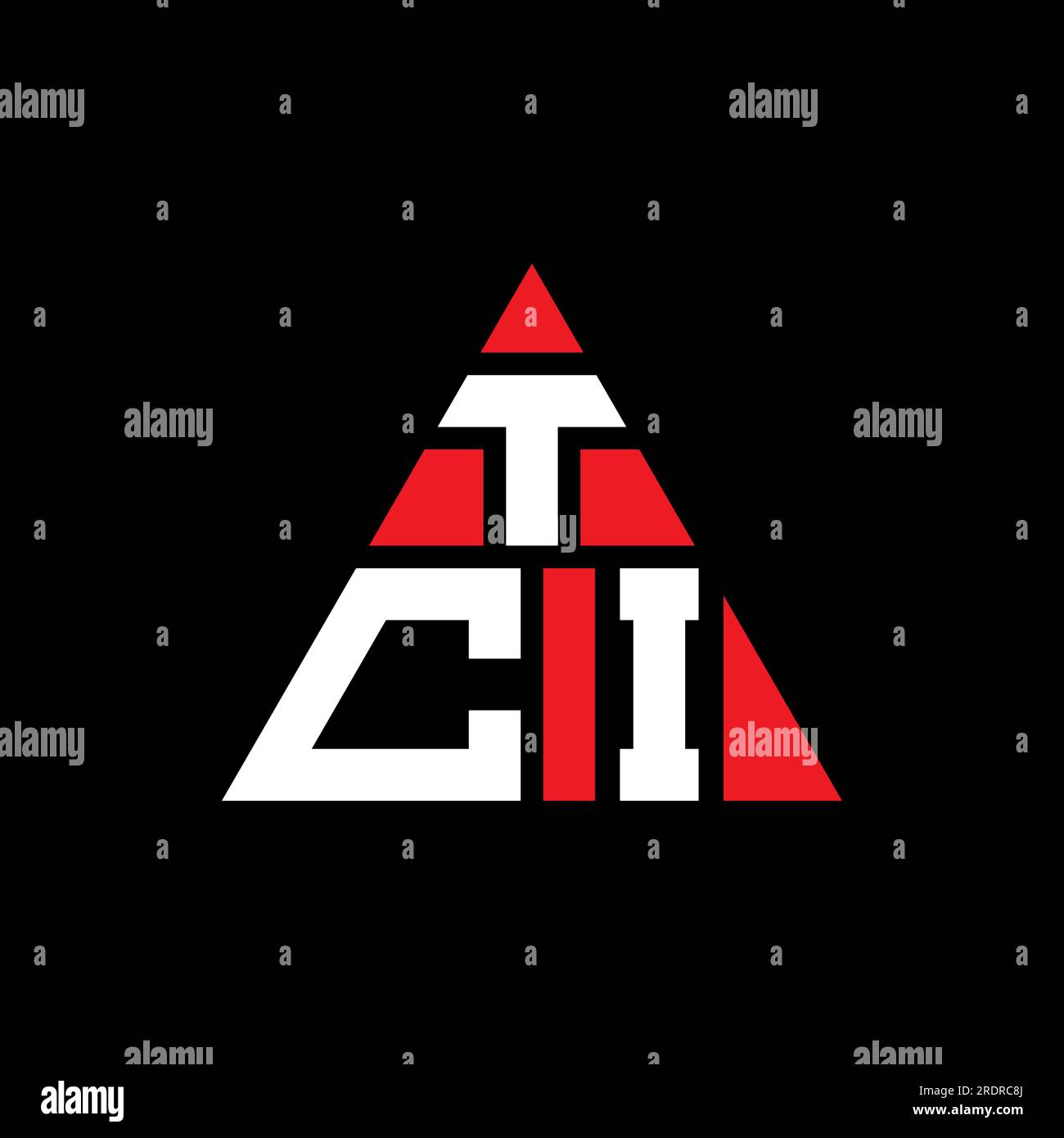 TCI-Logo mit Dreiecksbuchstaben und Dreiecksform. TCI-Dreieck-Logo ...