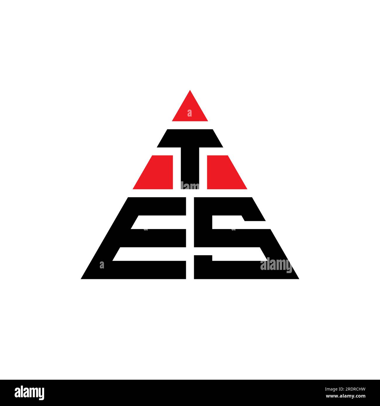 TES-Logo mit dreieckigem Buchstaben in Dreiecksform. TES-Dreieck-Logo ...