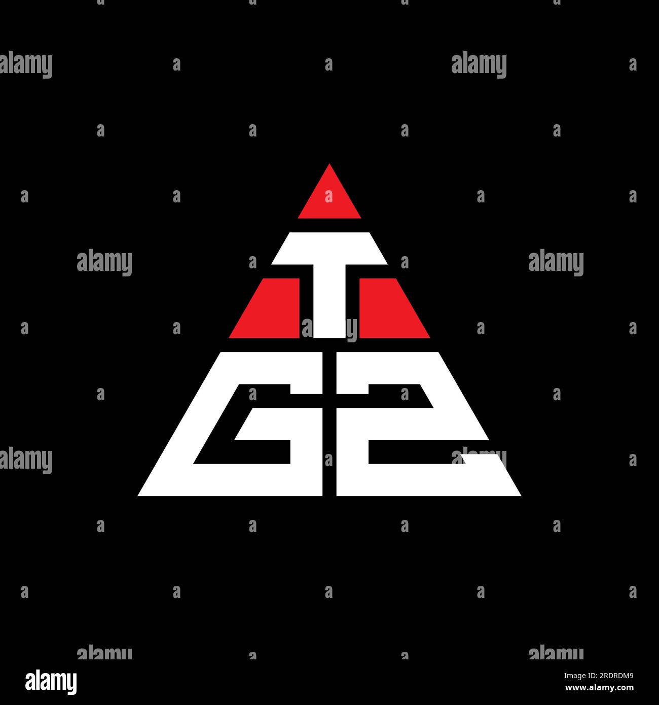TGZ-Logo mit Dreiecksbuchstaben und Dreiecksform. TGZ-Dreieck-Logo ...