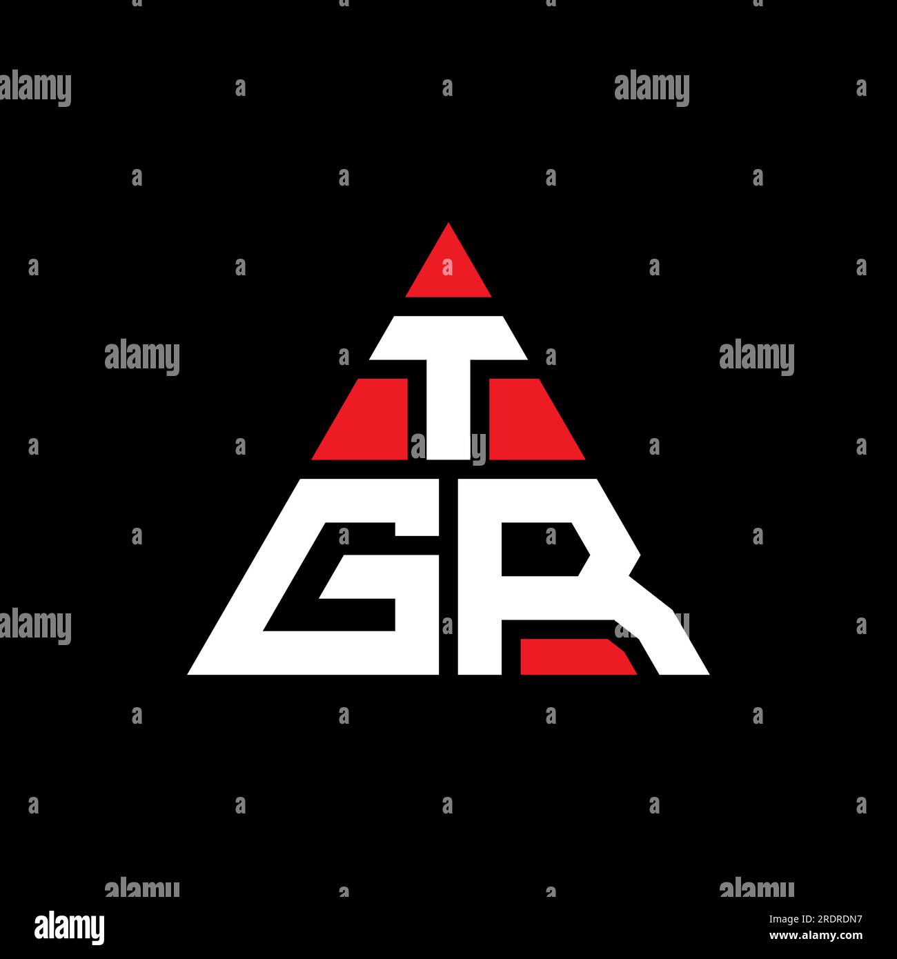 TGR-Logo mit Dreiecksbuchstaben und Dreiecksform. TGR Dreieck Logo ...