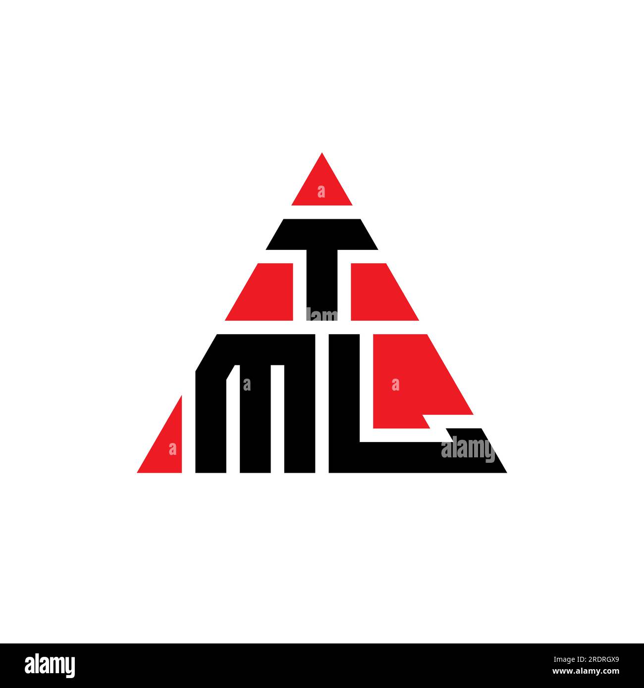 TML-Logo mit Dreiecksbuchstaben und Dreiecksform. TML Dreieck Logo ...