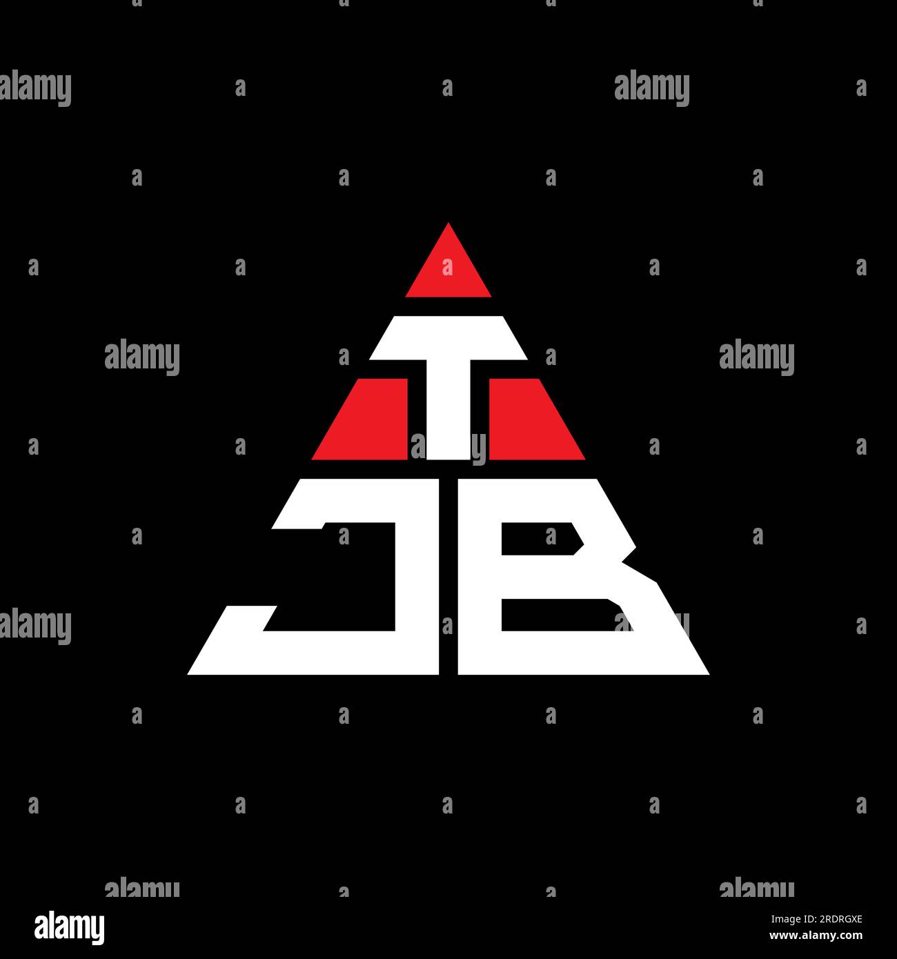 TJB-Logo mit Dreiecksbuchstaben und Dreiecksform. Monogramm mit TJB ...