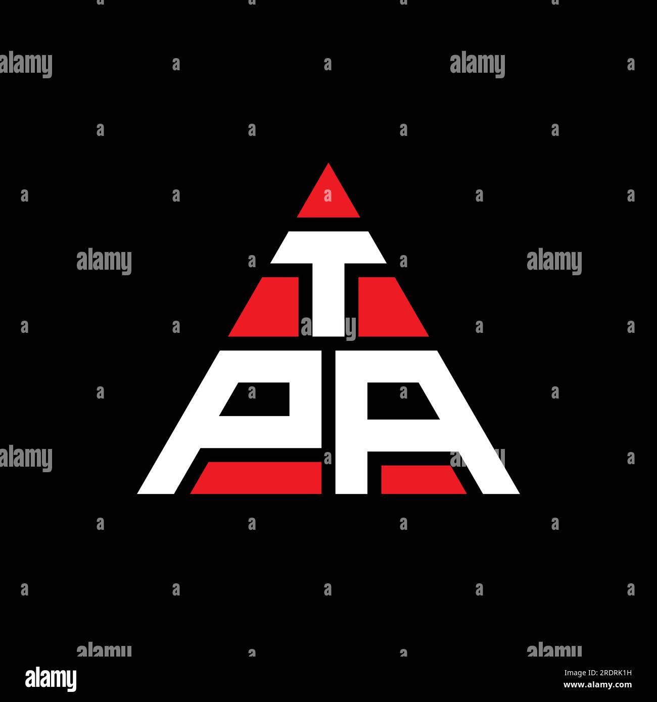Dreieckiges TPA-Logo mit Dreiecksmuster. TPA-Dreieck-Logo-Monogramm ...