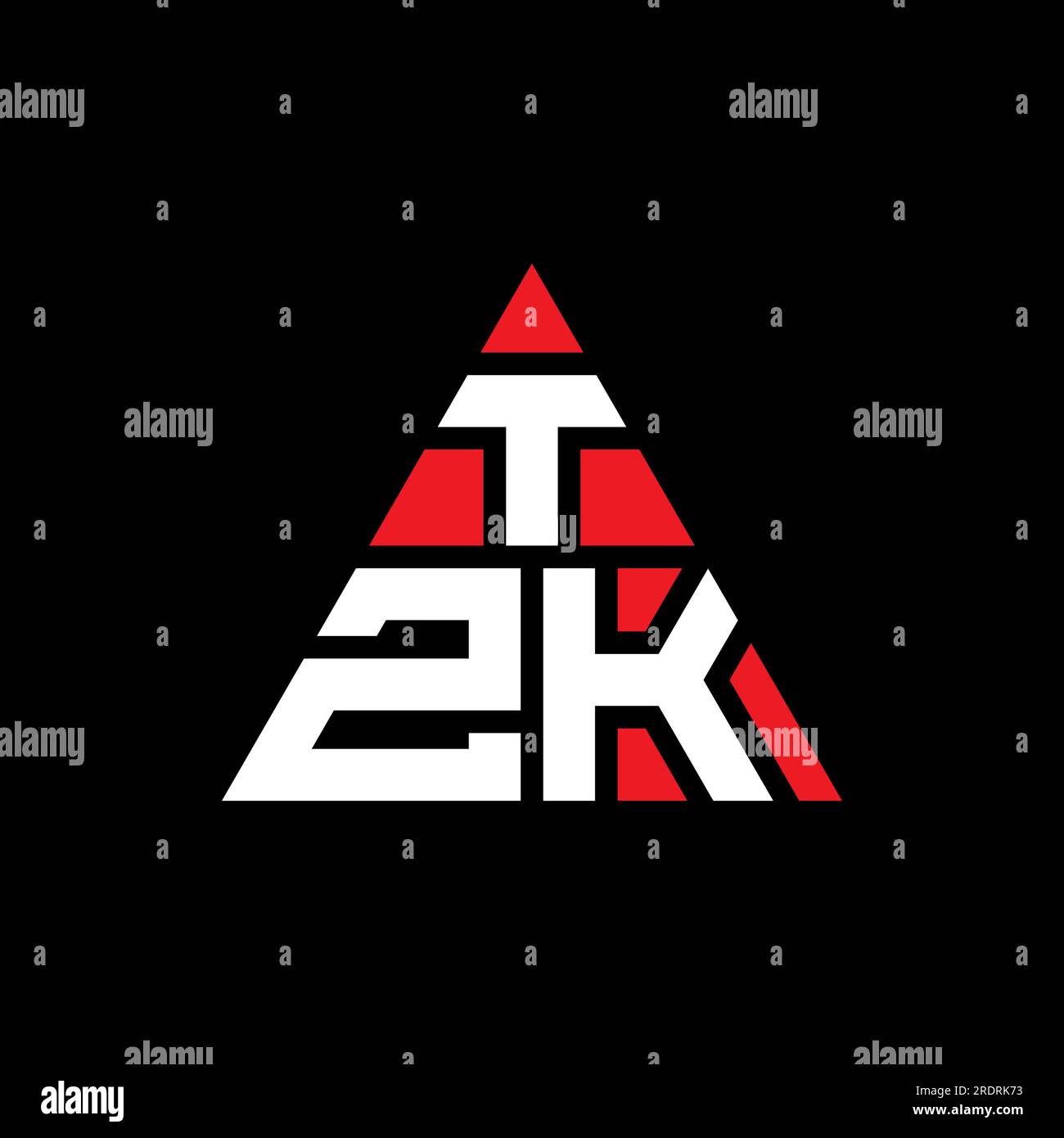 TZK-Logo mit Dreiecksbuchstaben und Dreiecksform. TZK-Dreieck-Logo ...