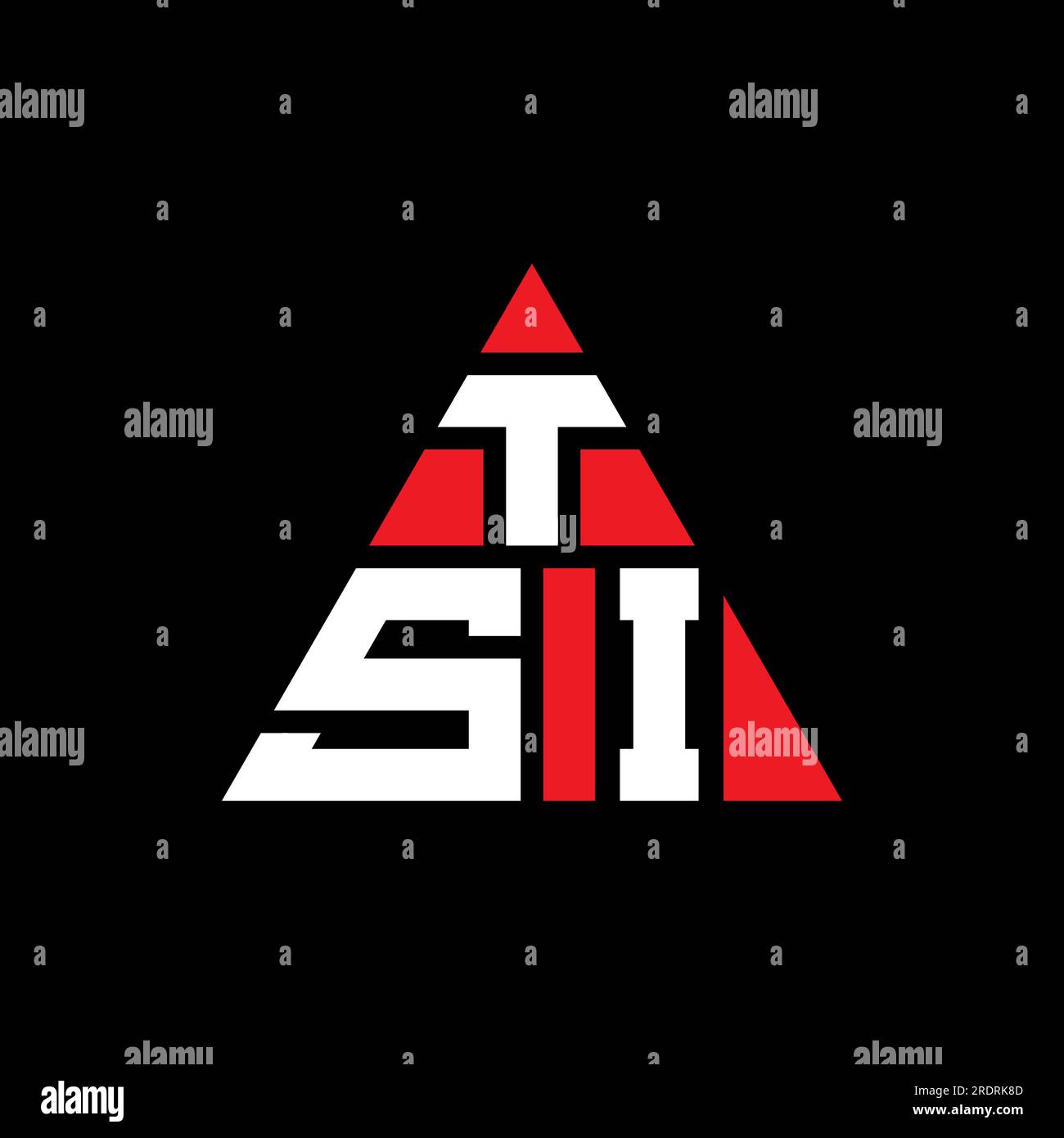 TSI-Logo mit Dreiecksbuchstaben und Dreiecksform. TSI-Dreieck-Logo ...