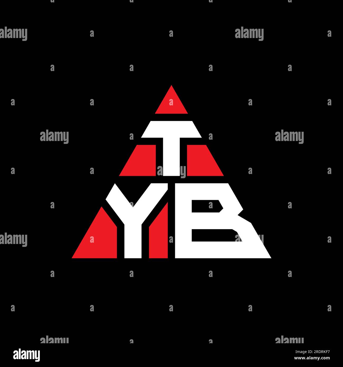Das TYB-Logo mit dreieckigem Buchstaben hat eine dreieckige Form ...