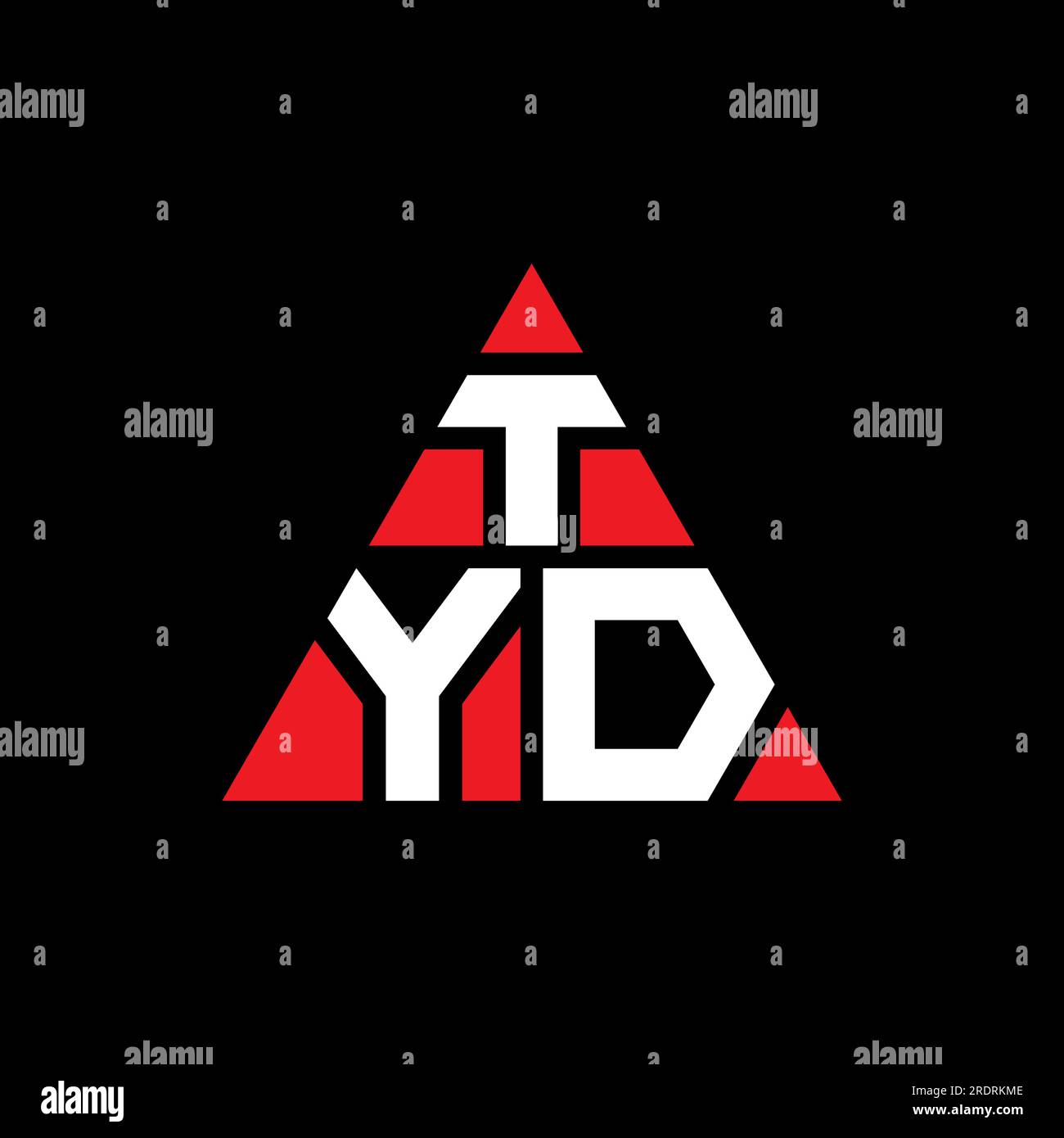 TYD-Logo mit Dreiecksbuchstaben und Dreiecksform. TYD-Dreieck-Logo ...