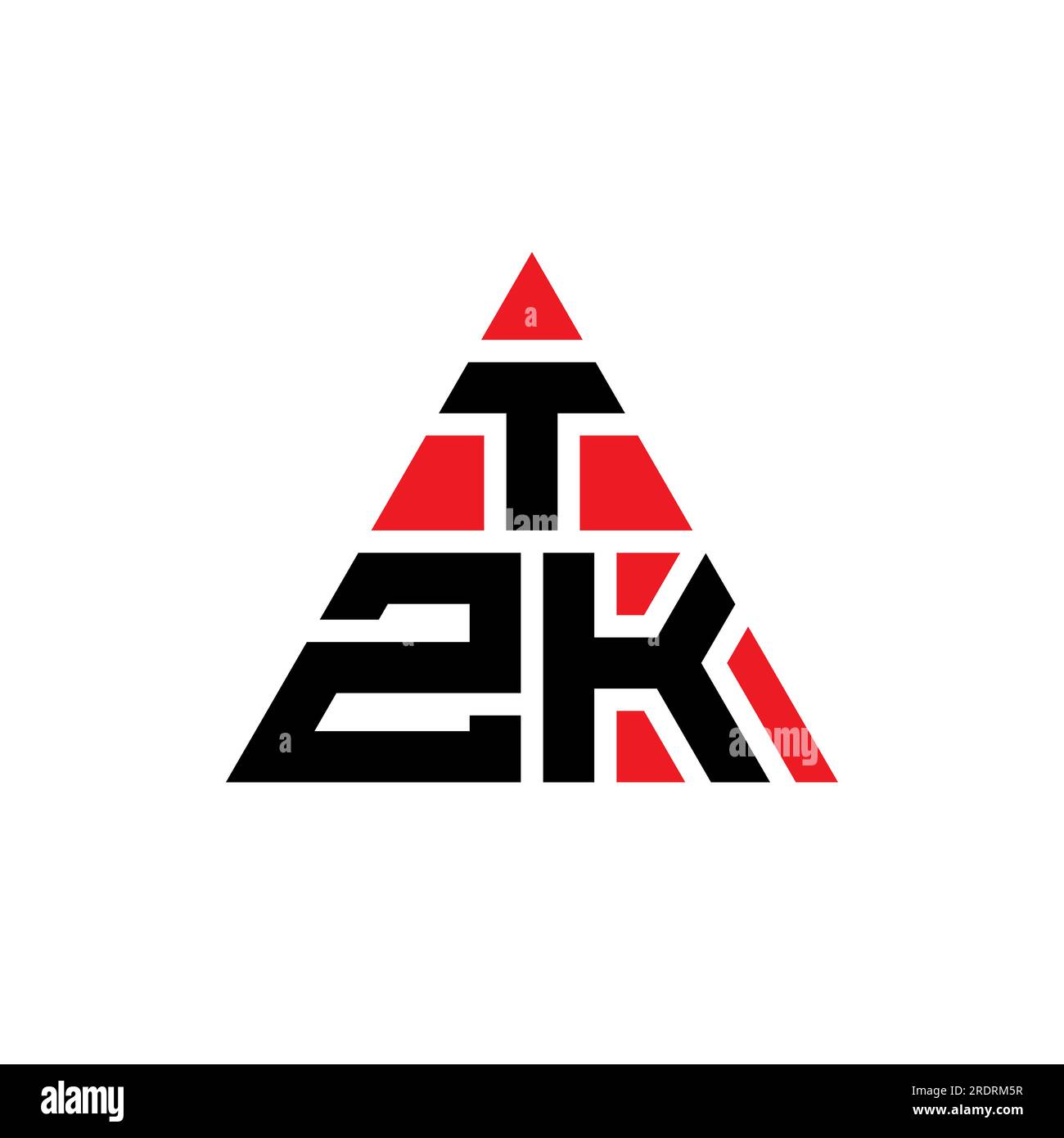 TZK-Logo mit Dreiecksbuchstaben und Dreiecksform. TZK-Dreieck-Logo ...