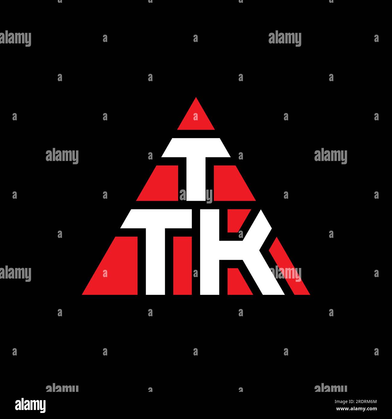 TTK-Logo mit Dreiecksbuchstaben und Dreiecksform. TTK-Dreieck-Logo ...