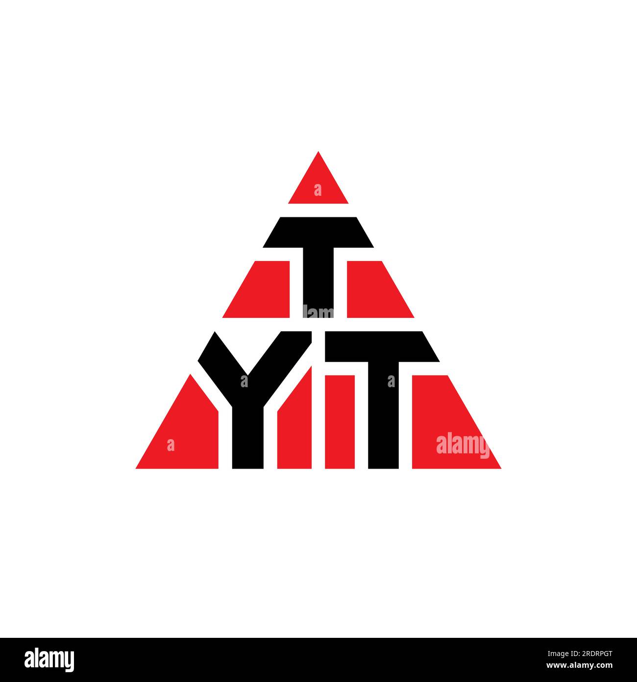 Logo mit Dreiecksbuchstaben in Dreiecksform. Monogramm mit TYT-Dreieck ...