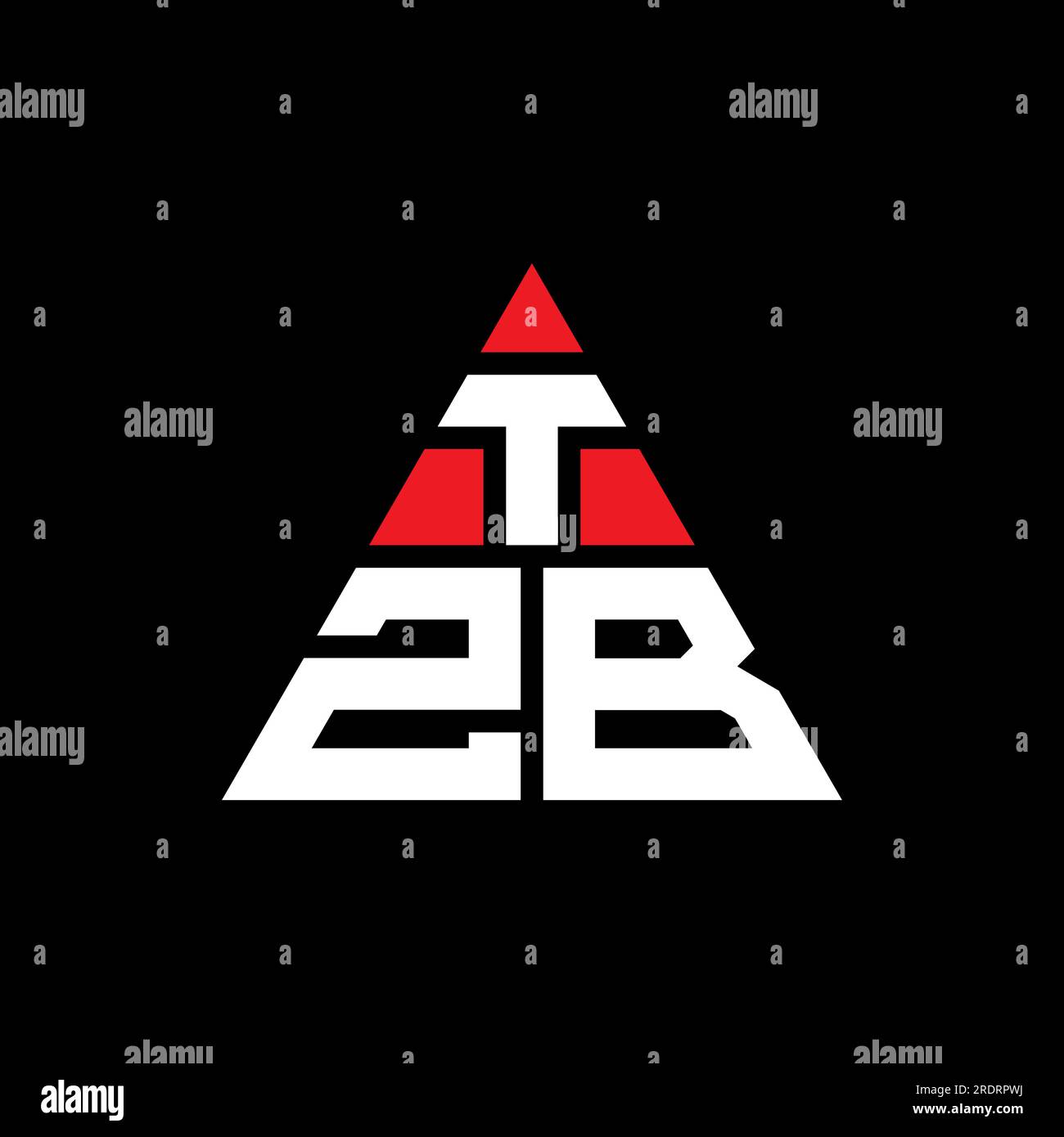 TZB-Logo mit dreieckigem Buchstaben und Dreiecksform. TZB-Dreieck-Logo ...