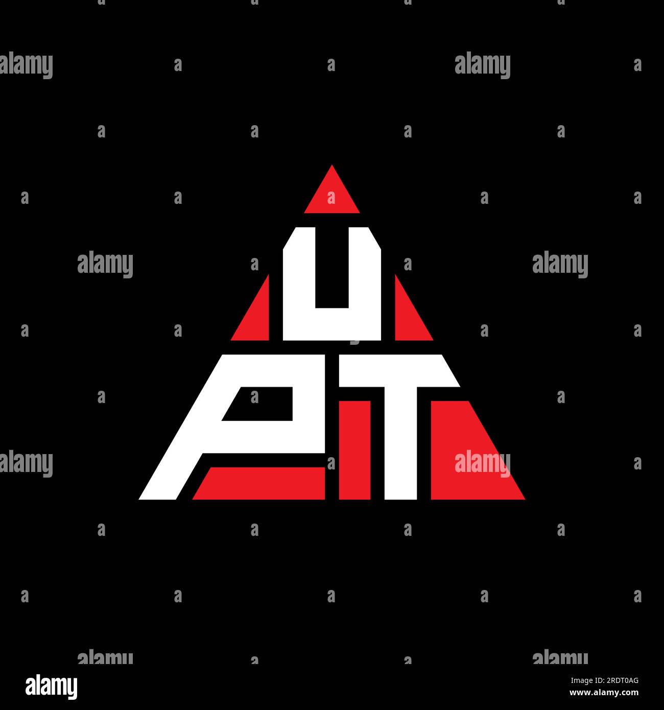 UPT-Logo mit Dreiecksbuchstaben und Dreiecksform. UPT Dreieck Logo ...