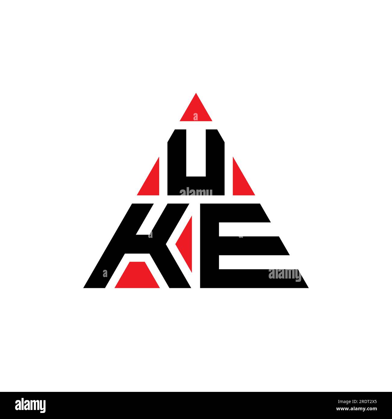 Logo mit UKE-Dreiecksbuchstaben und Dreiecksform. Monogramm mit dem UKE ...