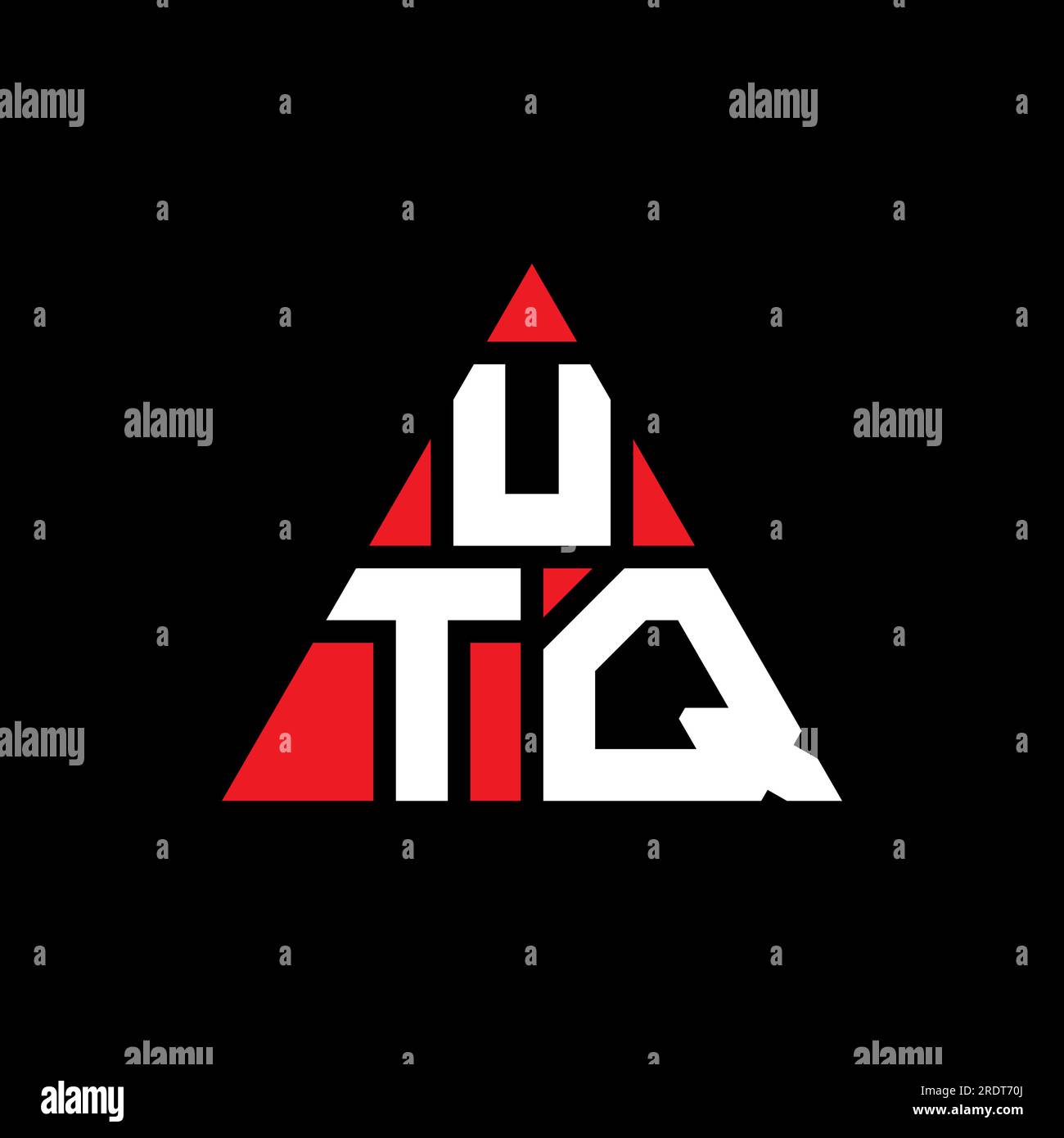 UTQ-Logo mit Dreiecksbuchstaben und Dreiecksform. UTQ-Dreieck-Logo ...