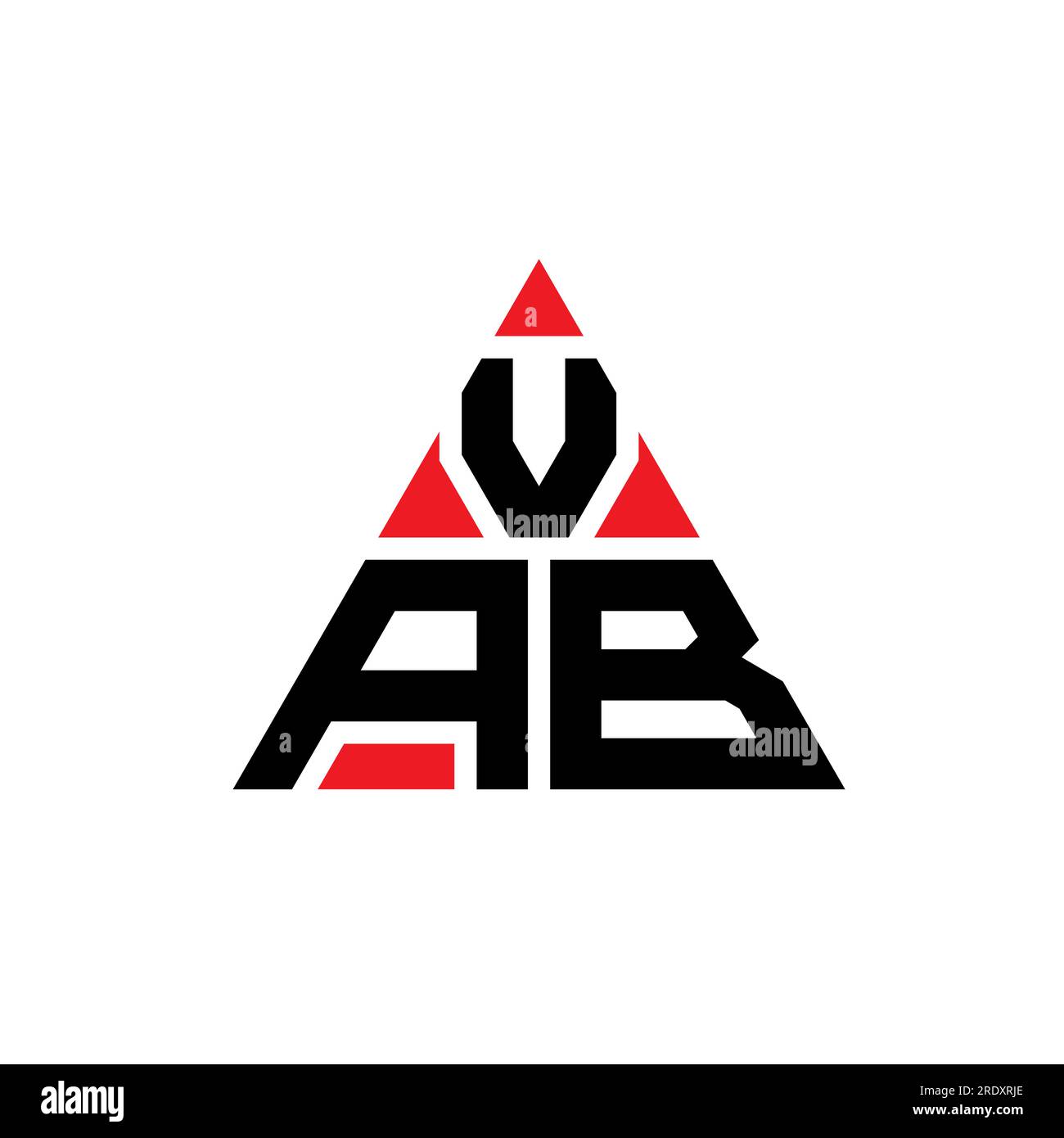 VAB-Logo mit Dreiecksbuchstaben und Dreiecksform. Monogramm mit VAB ...